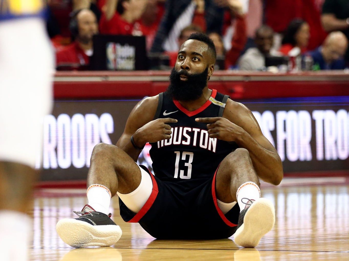 Watch: James Harden nails three from darn near the logo