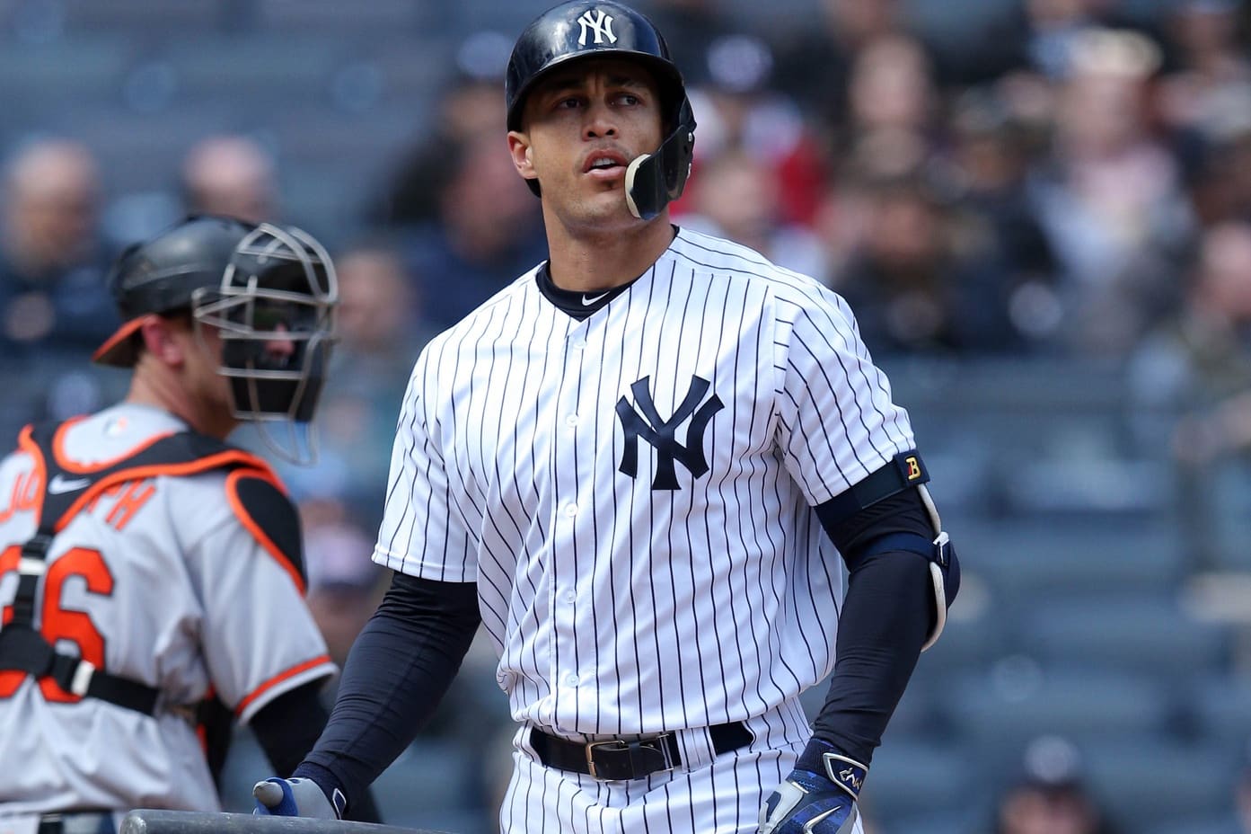 Twitter blasts Giancarlo Stanton after atrocious at-bat in 9th inning