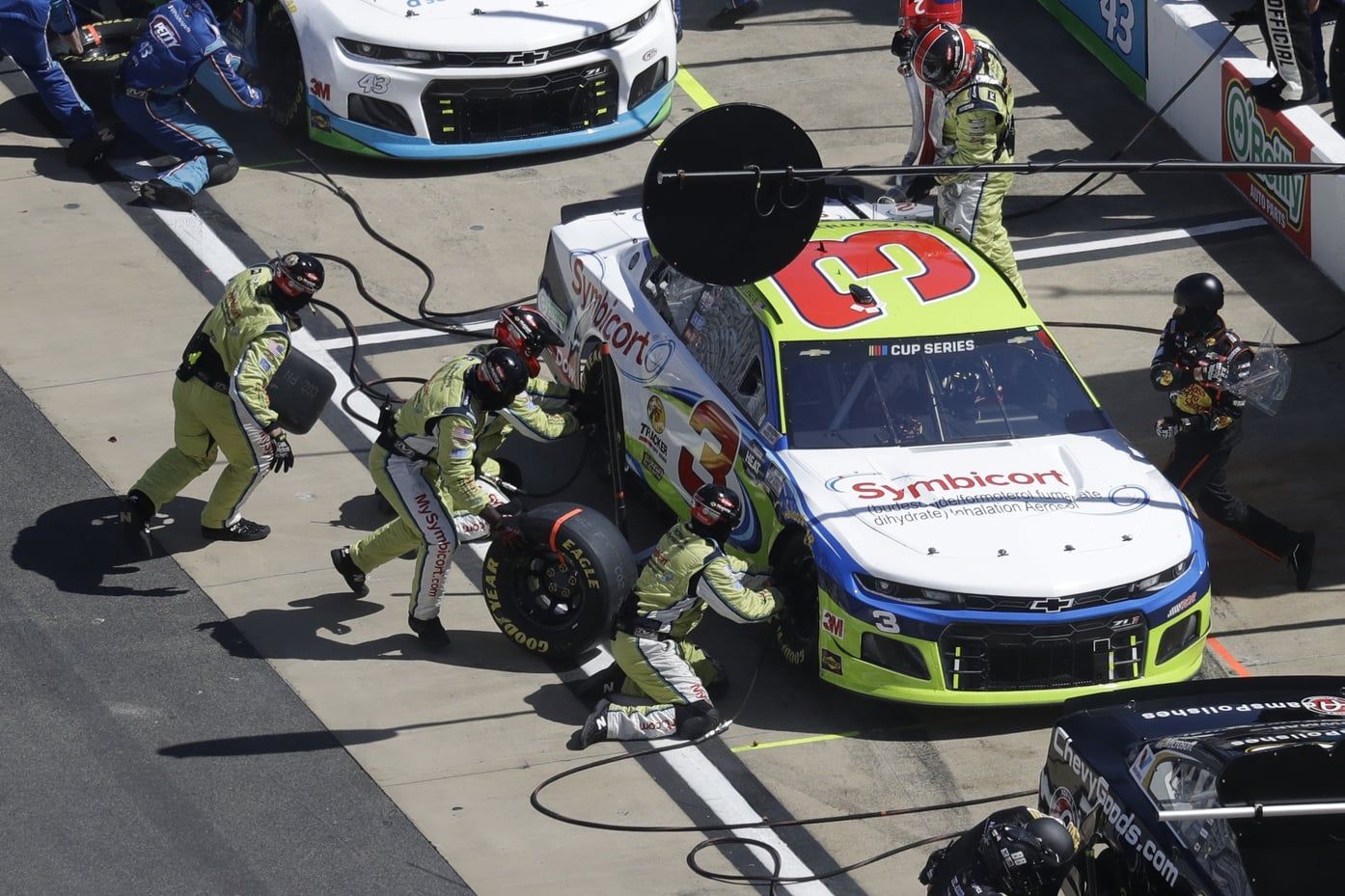 WATCH: NASCAR pit crew member hit in huge crash on pit road during ...