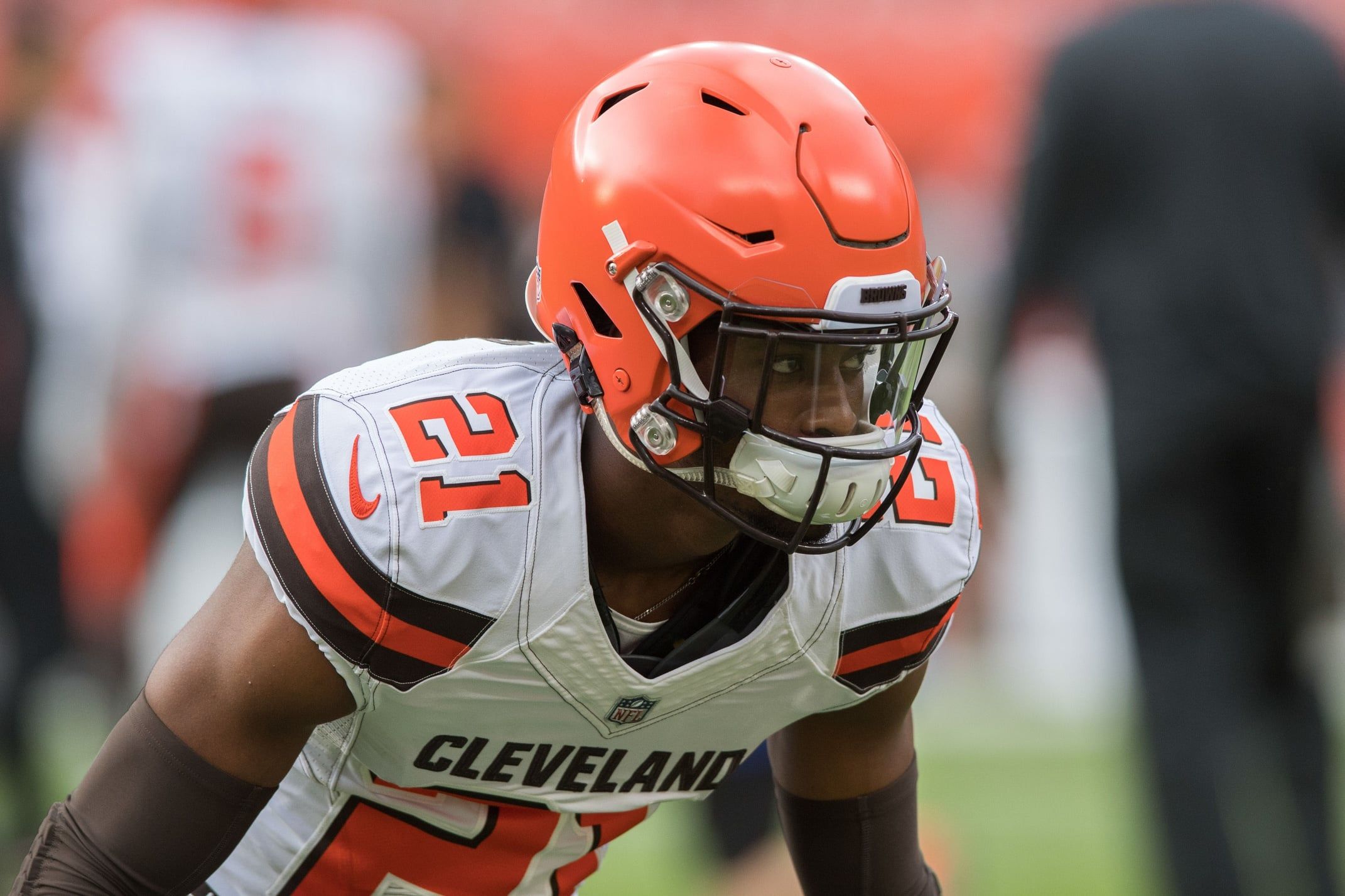 WATCH: Denzel Ward steals football from Robby Anderson