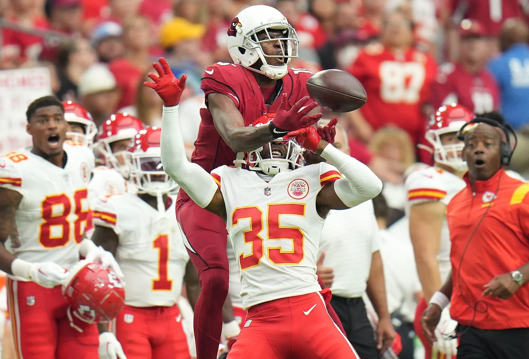 Kansas City Chiefs' Jaylen Watson returns Justin Herbert interception ...