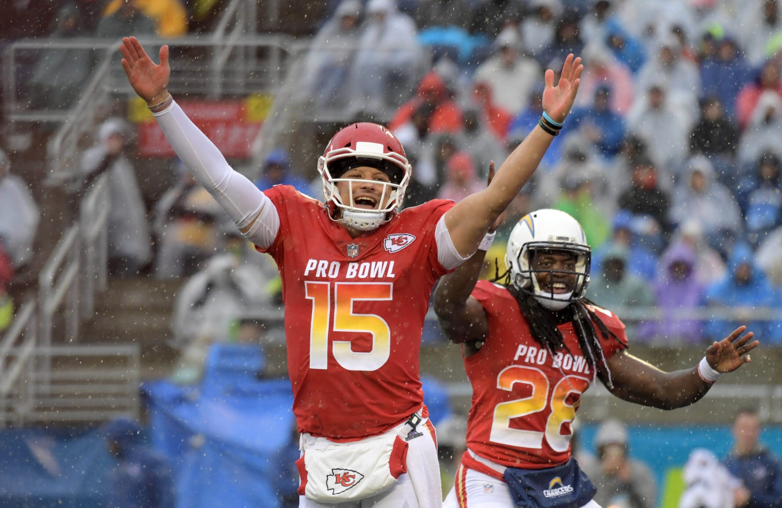 WATCH: Patrick Mahomes throws football out of Arrowhead Stadium
