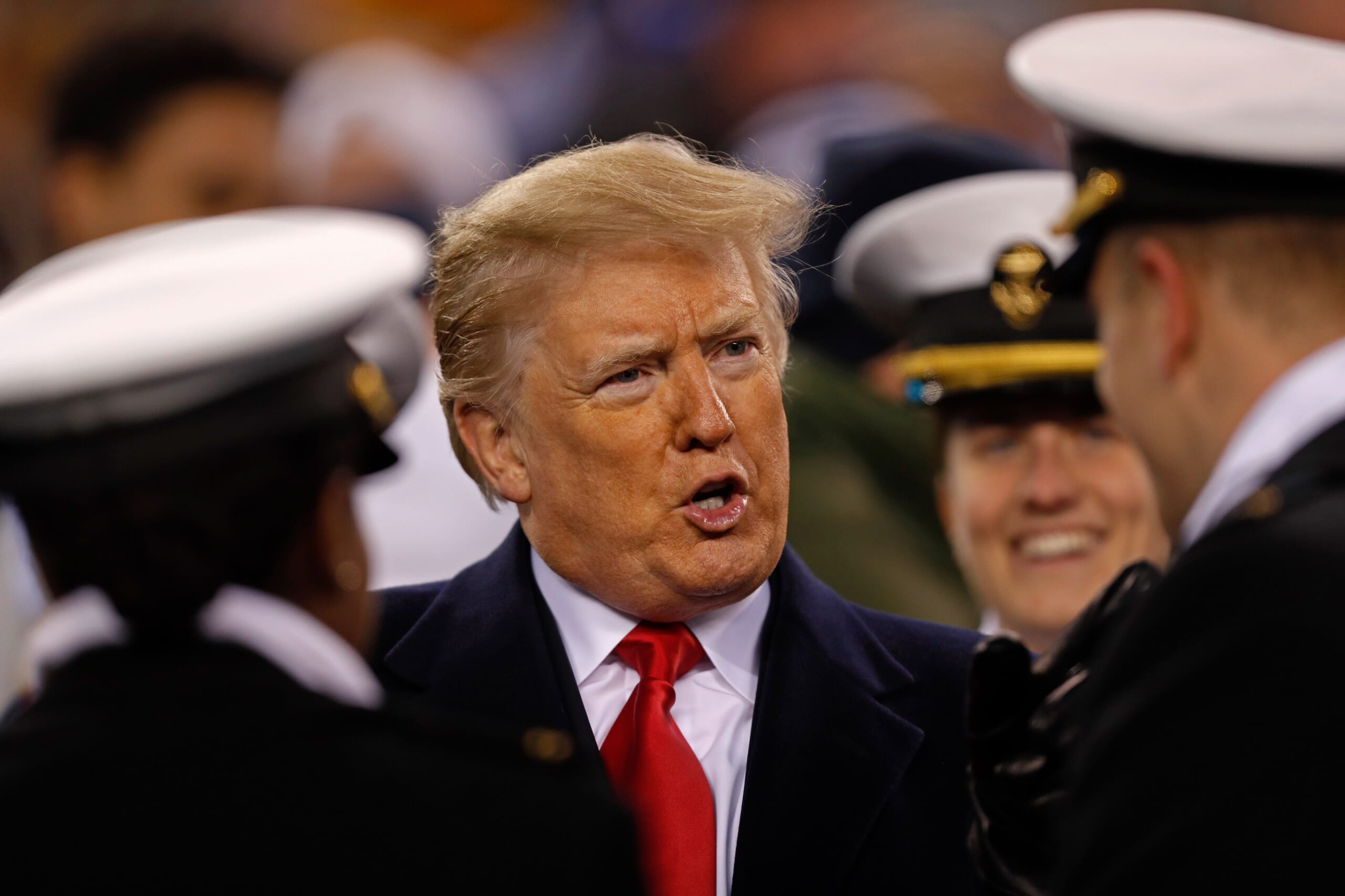 LOOK: President Donald Trump welcomes FCS champs with fast-food buffet