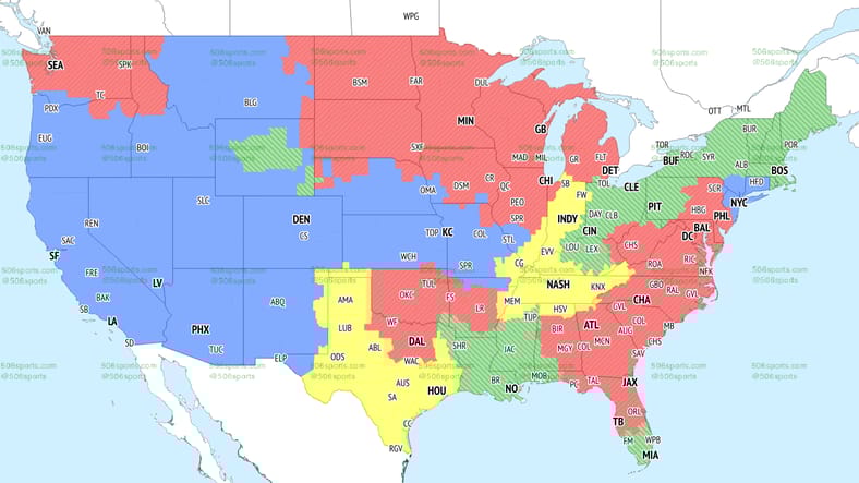 NFL Coverage Map Week 4: NFL TV Map, Broadcast Info for Sunday's Games