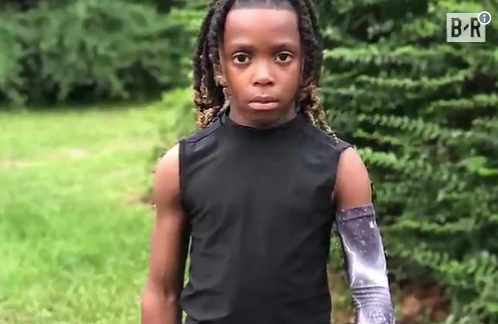 WATCH: Eight-year-old Jaylen Huff dominates insane football workouts