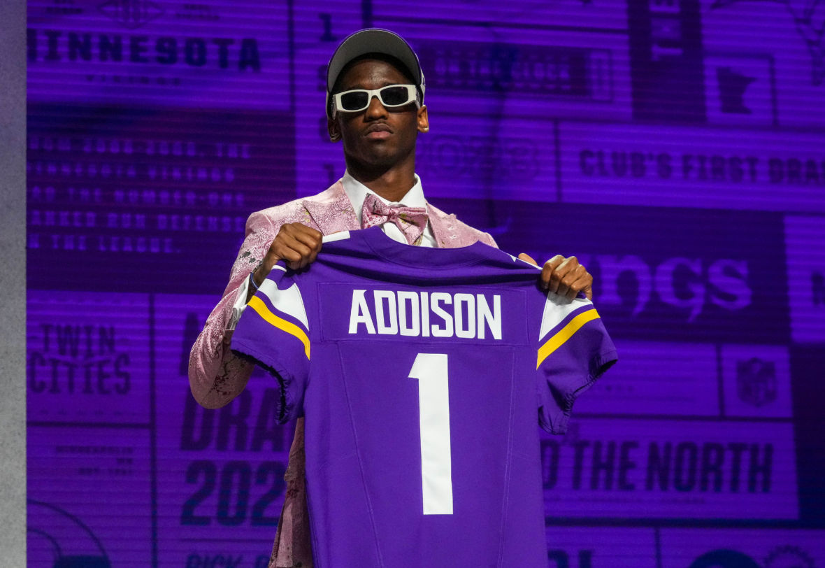 Minnesota Vikings rookie Jordan Addison cited for driving 144 mph in a ...